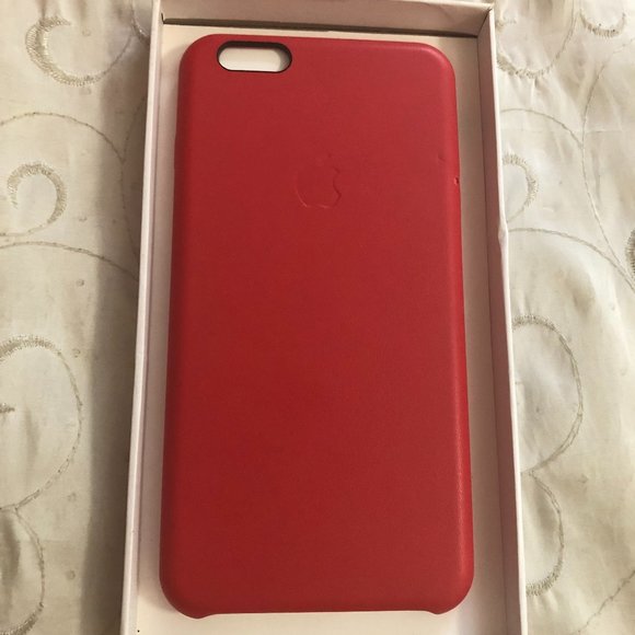 Apple | Accessories | Apple Leather Case For Iphone 6s Plus Red | Poshmark